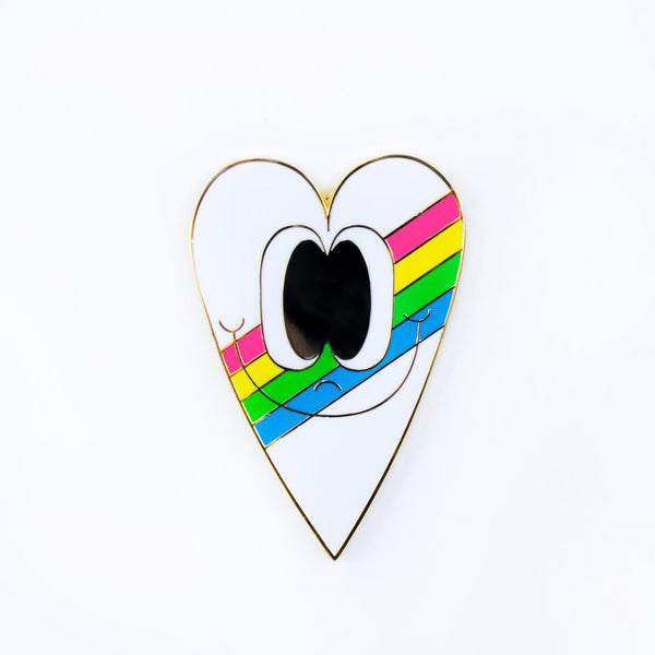 XL Rainbow Heart Pin – Beautiful Days