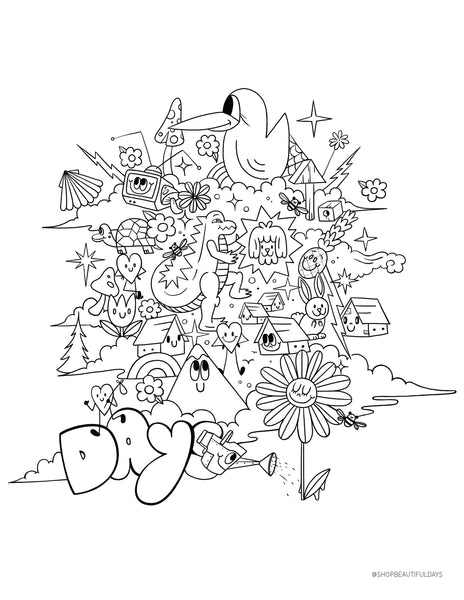 Big Day Coloring Page - Free Downloadable PDF – Beautiful Days