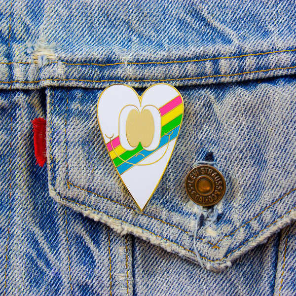 XL Rainbow Heart Pin – Beautiful Days