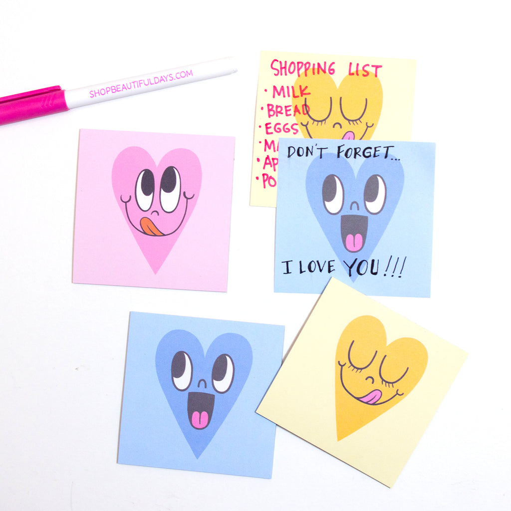 Sweet Heart Post-It Note Set – Beautiful Days